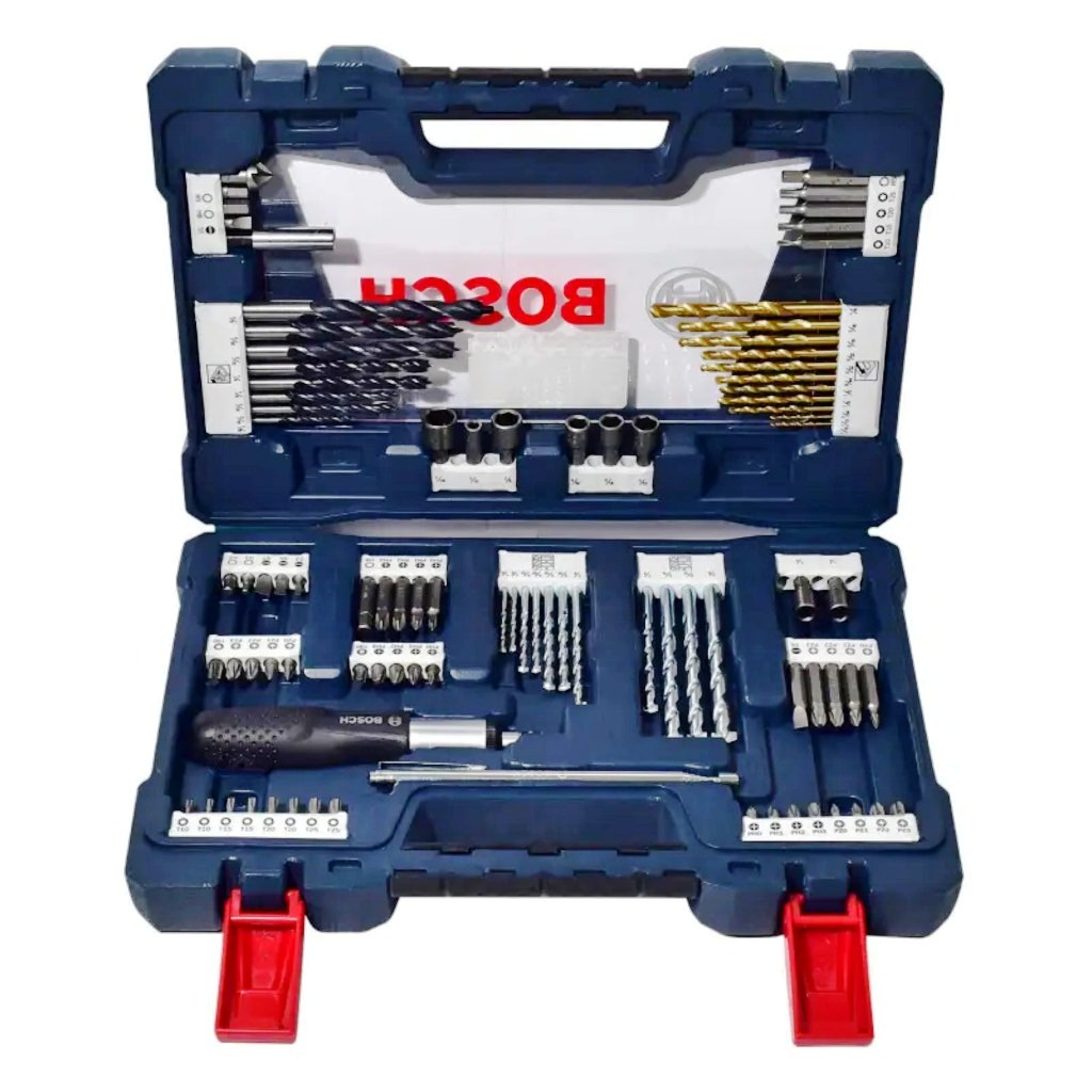 Juego de 91 Piezas V- LINE BOSCH AZUL / BOSCH-8-B-2 | CONSTRUHERRAMIENTAS