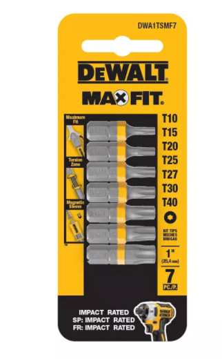 Punta Torx T10-T15-T20-T25-T27-T30-T40 DEWALT / 7 UNIDADES / DEWALT-5-B ...