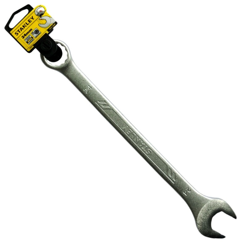 LLAVE COMBINADA 24 MM / COLA CORONA, 12 PUNTOS / ANTI-SLIP / STANLEY ...